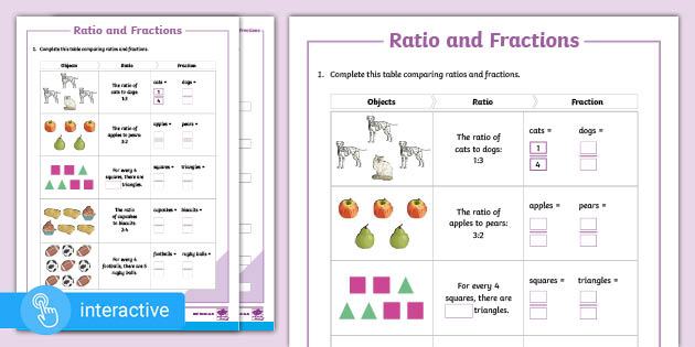 👉 Digital PDF Y6 White Rose Maths: Ratio & Fractions